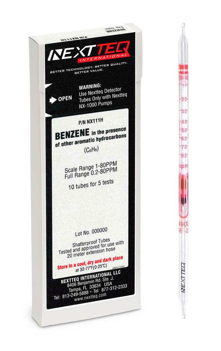 NextTeq Benzene 0.2-80 ppm Gas Detector Tube | Sampling Depot