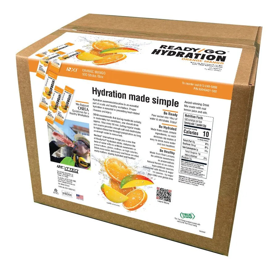 Ready/Go® Hydration Orange Mango | Flavored Water Enhancers | Qty 500