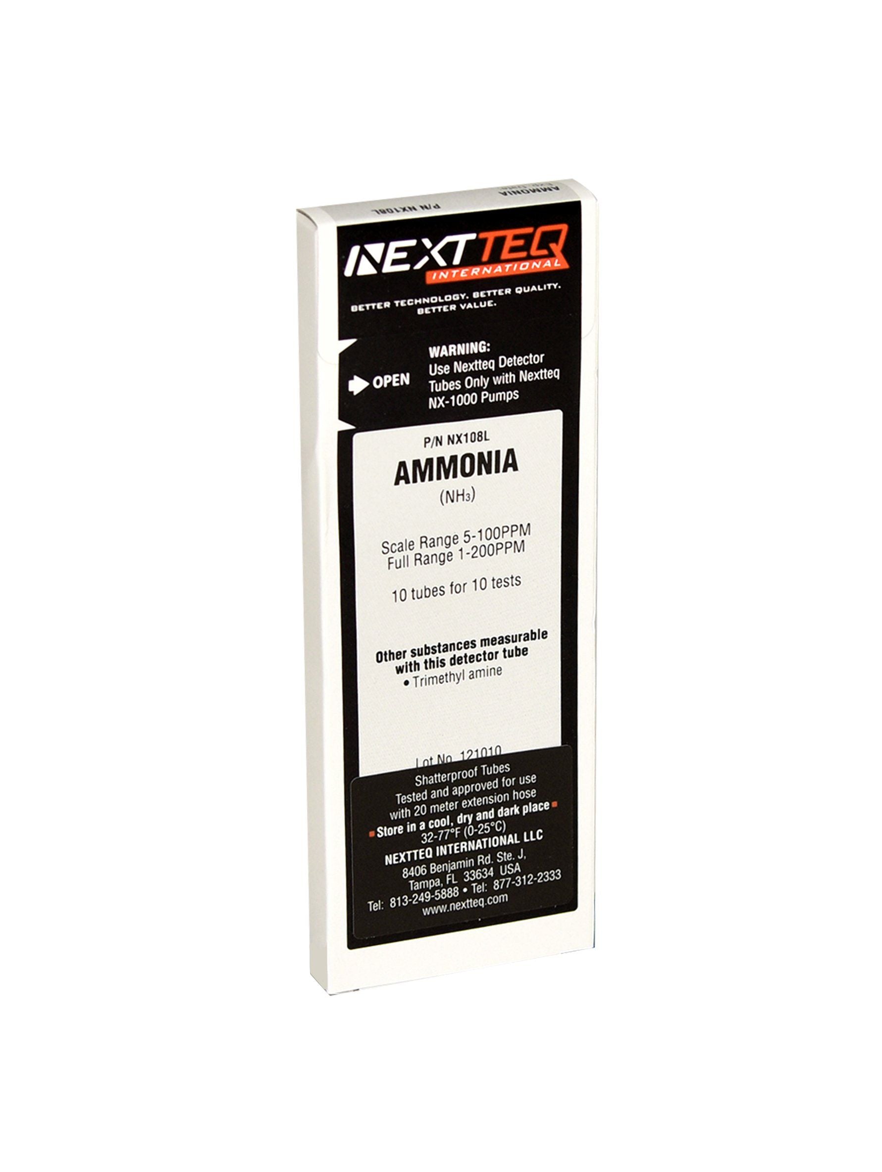 NextTeq Ammonia 1-200 ppm Gas Detector Tube | Sampling Depot