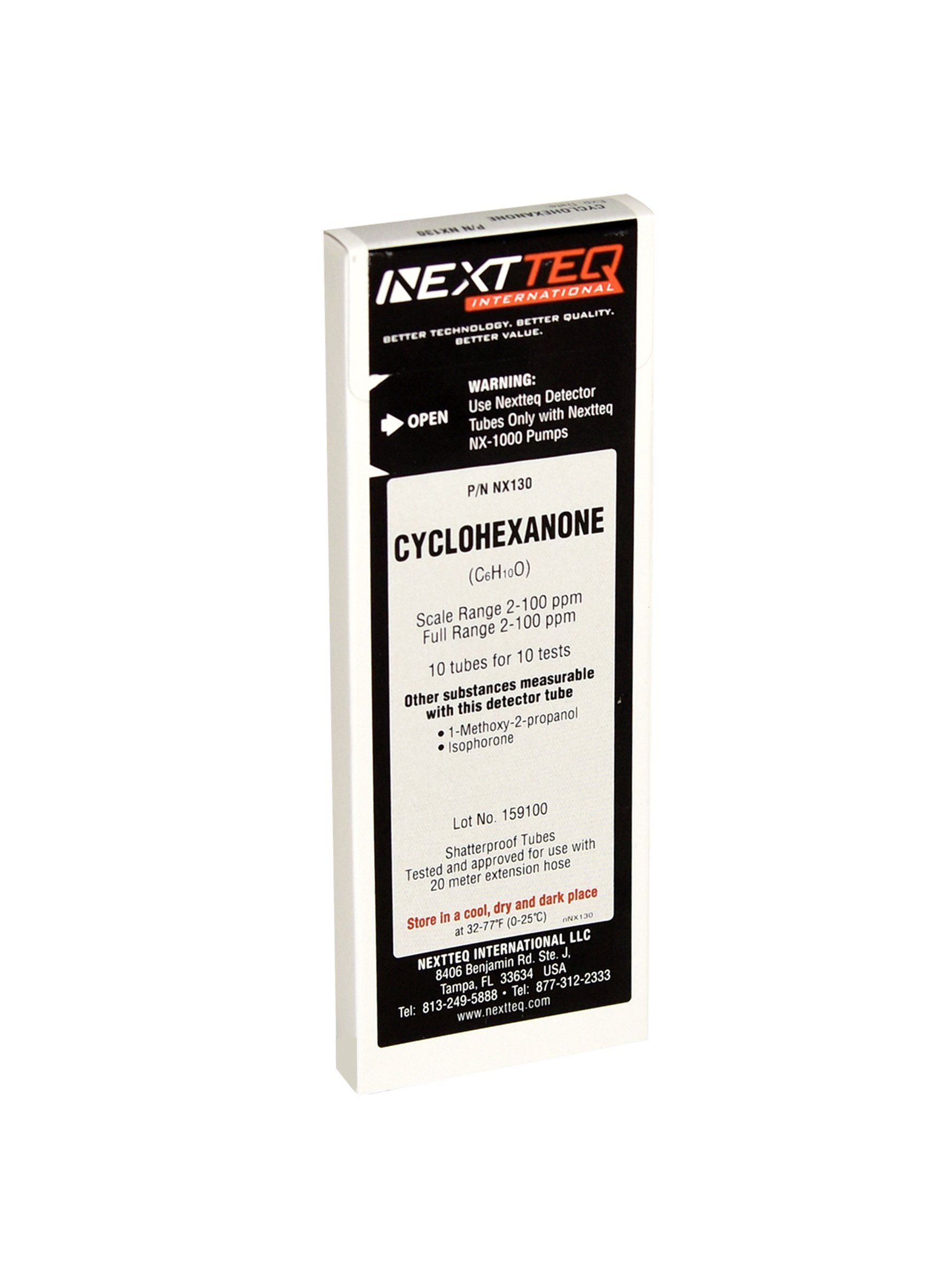 NextTeq Cyclohexanone 2-100 ppm Gas Detector Tube | Sampling Depot