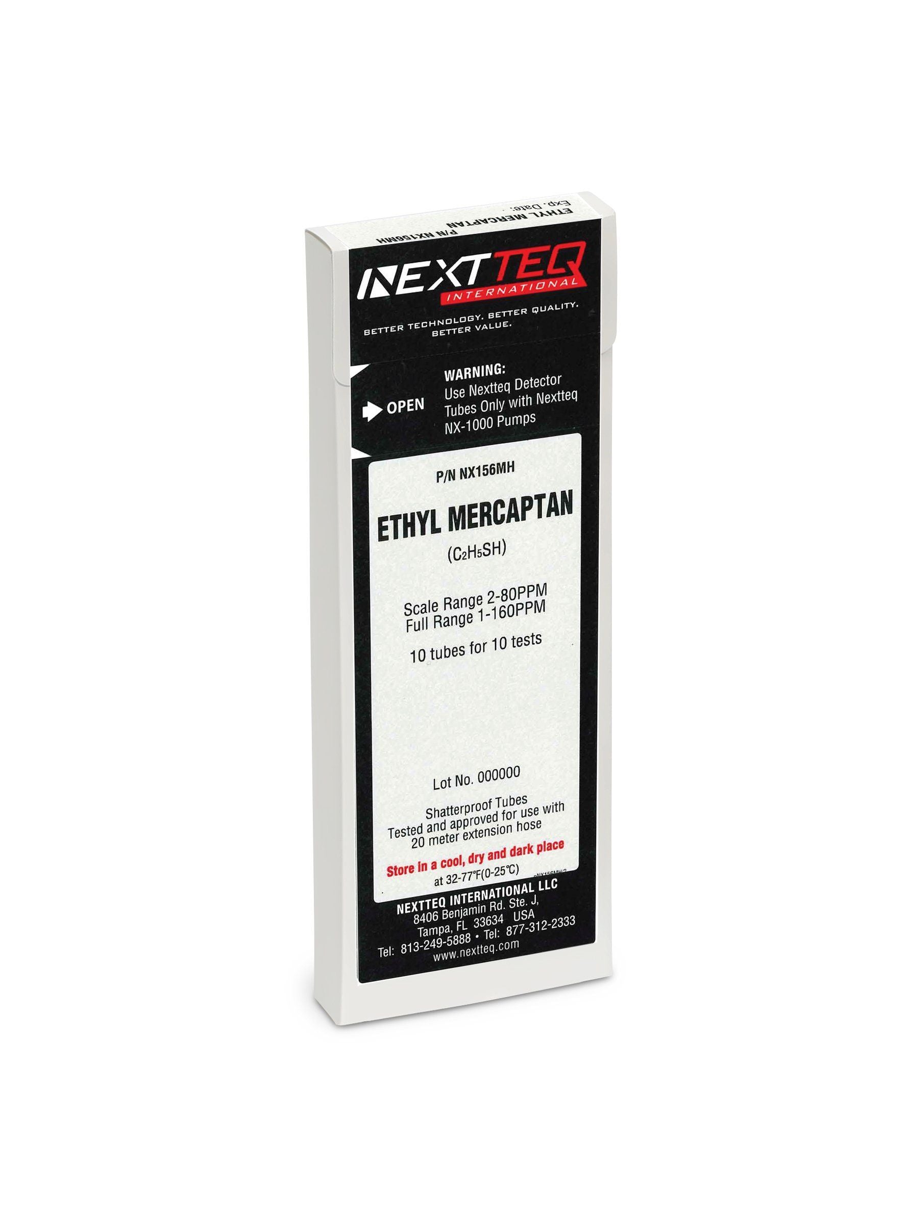 NextTeq Ethyl Mercaptan 1-160 ppm Gas Detector Tube | Sampling Depot