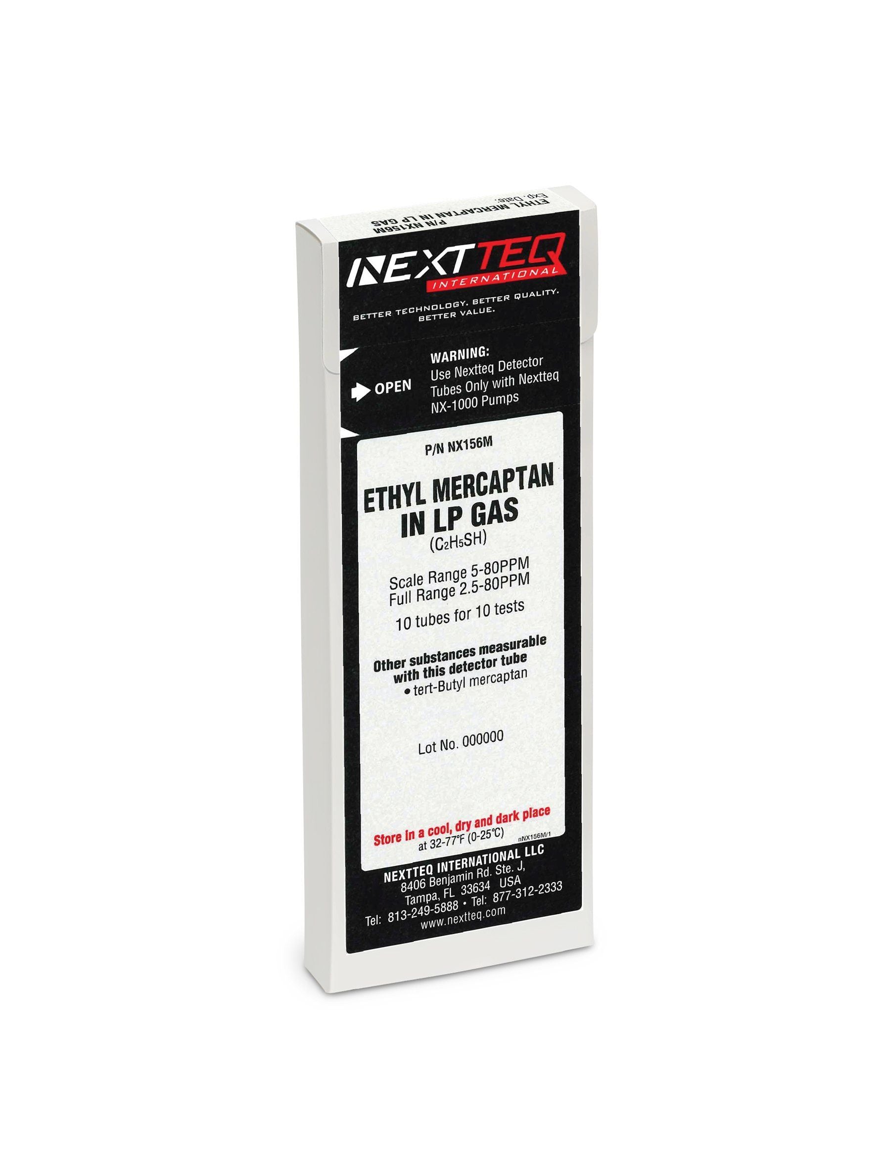 NextTeq Ethyl Mercaptan 2.5-80 ppm Gas Detector Tube | Sampling Depot