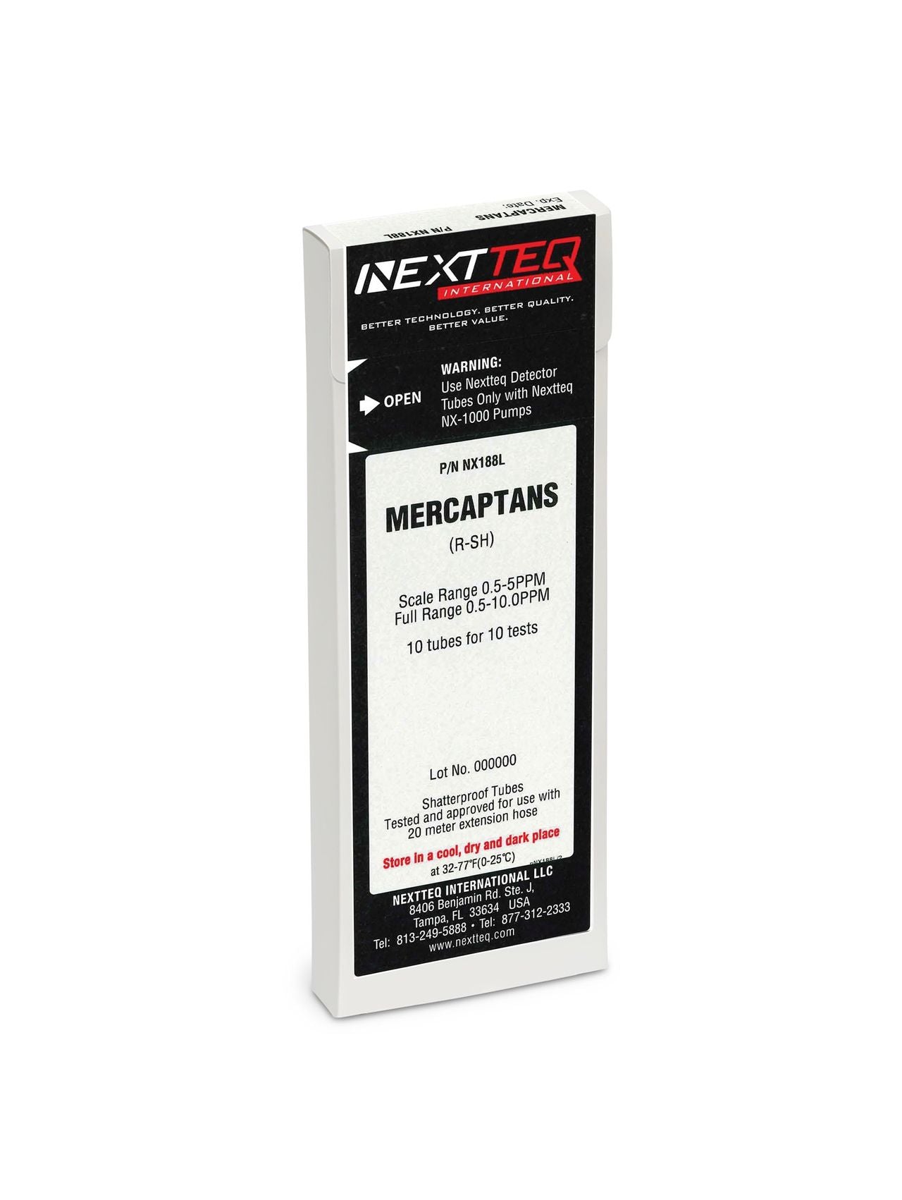 NextTeq Methyl Mercaptan 0.5-10 ppm Gas Detector Tube | Sampling Depot