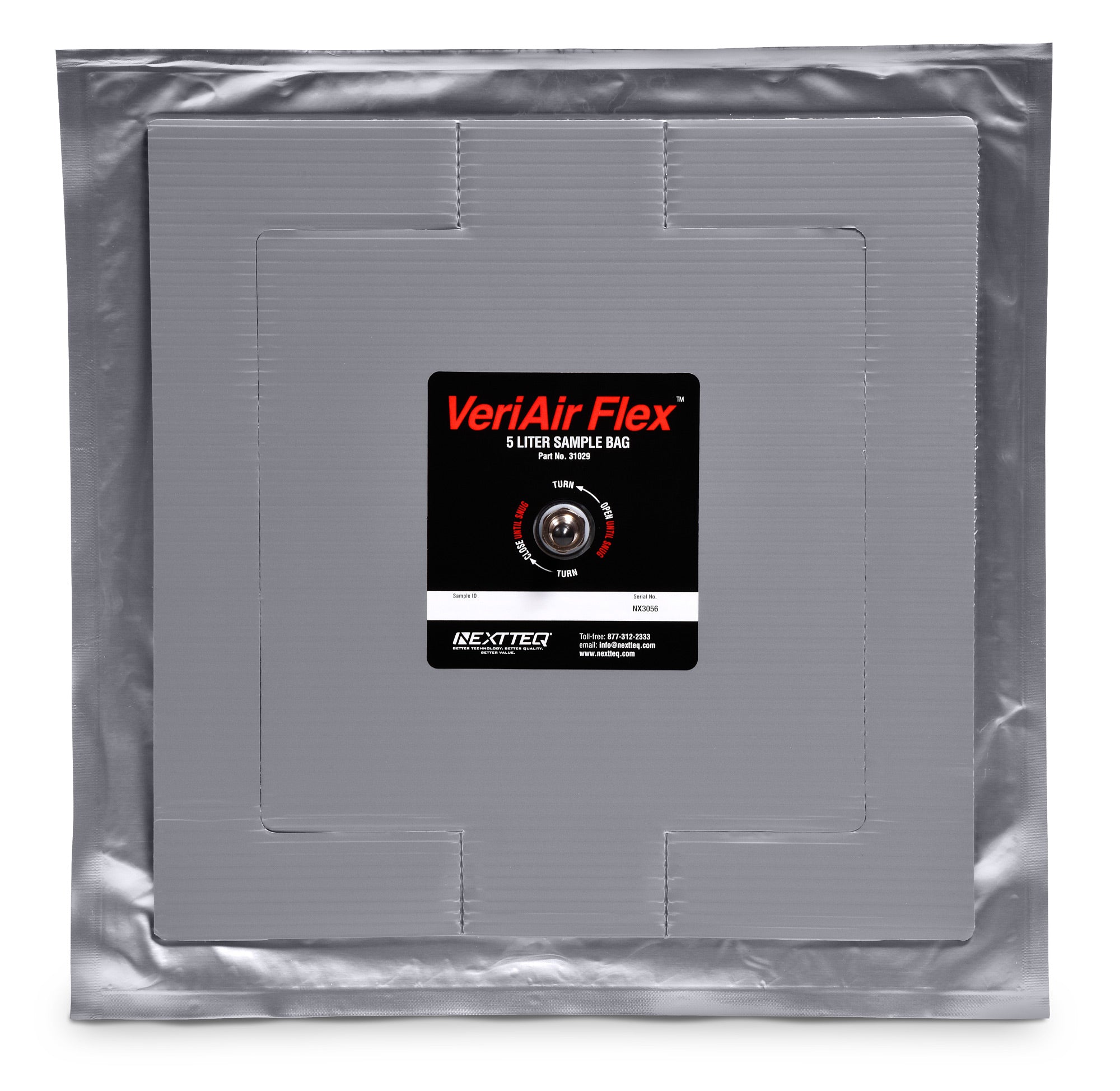 VeriAir Flex® Foil 5 Liter Sampling Bag (Ni-Brass Valve) 31029